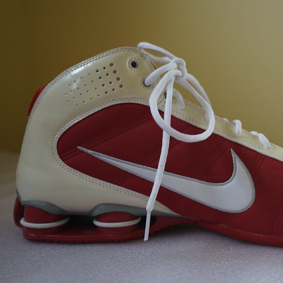 Nike | Shoes | 209 Nike Shox Vision Tb Whitevarsity Redmetallic Silver ...